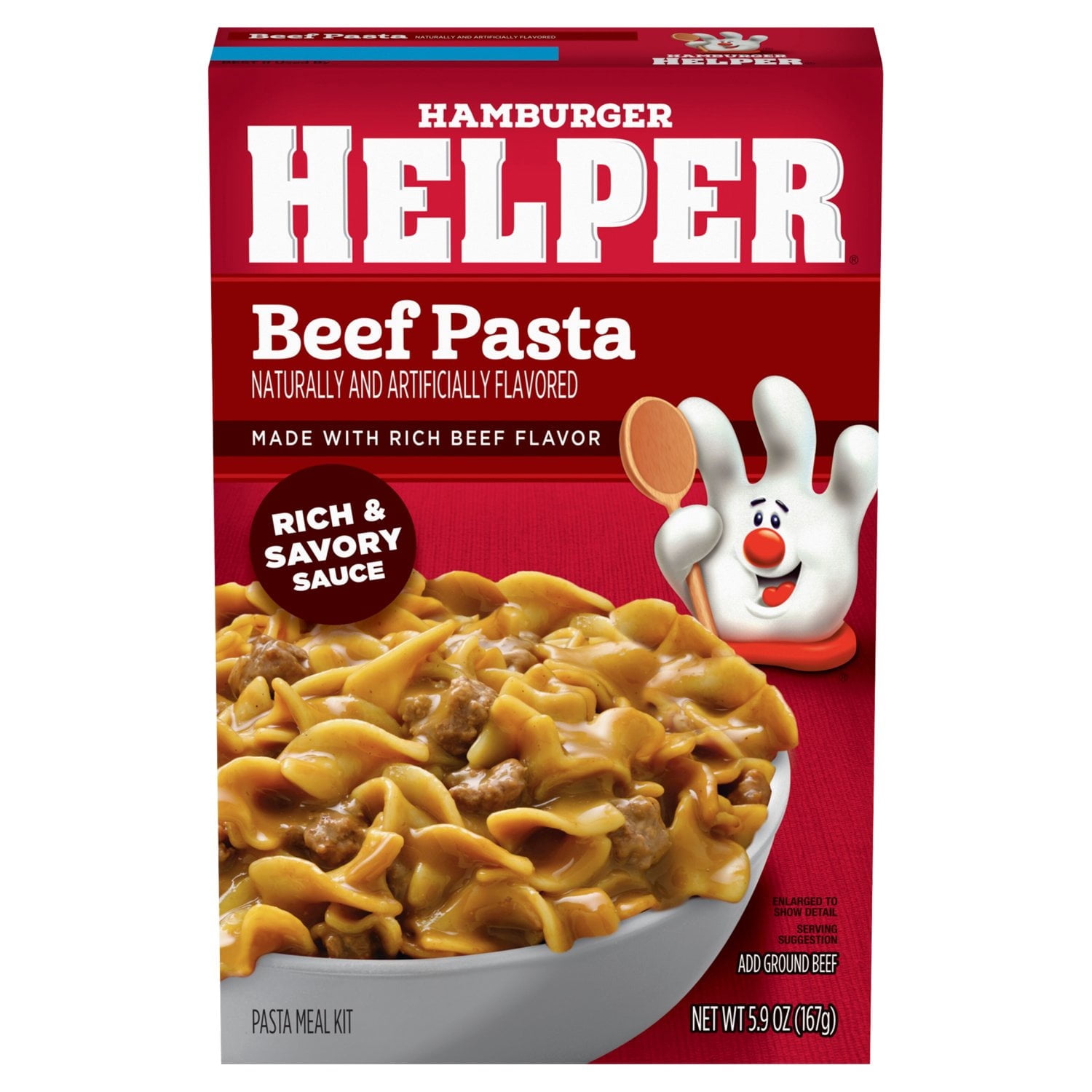 Hamburger Helper Beef Pasta, 2 Pack, 5.9 oz Packages, Packaging May ...