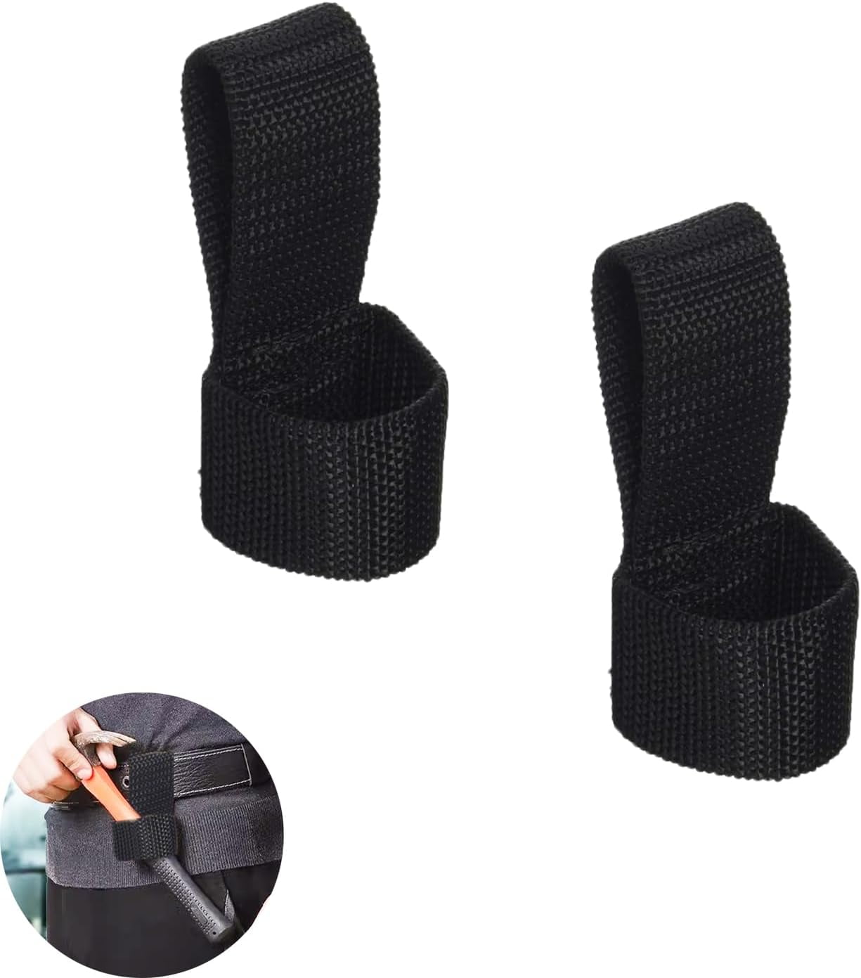 2 Pack Hammer Holder Belt Holster Secure Nylon Loop Compact Storage ...