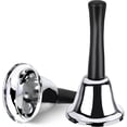 2 Pack Hand Bell, Silver Steel Ringing Bell with Handle, Dinner Bells ...
