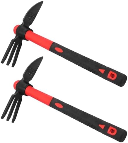 2 Pack Hand Hoe Garden Heavy Duty Hoe-Rake Tool，Hand Digger and Hoe ...