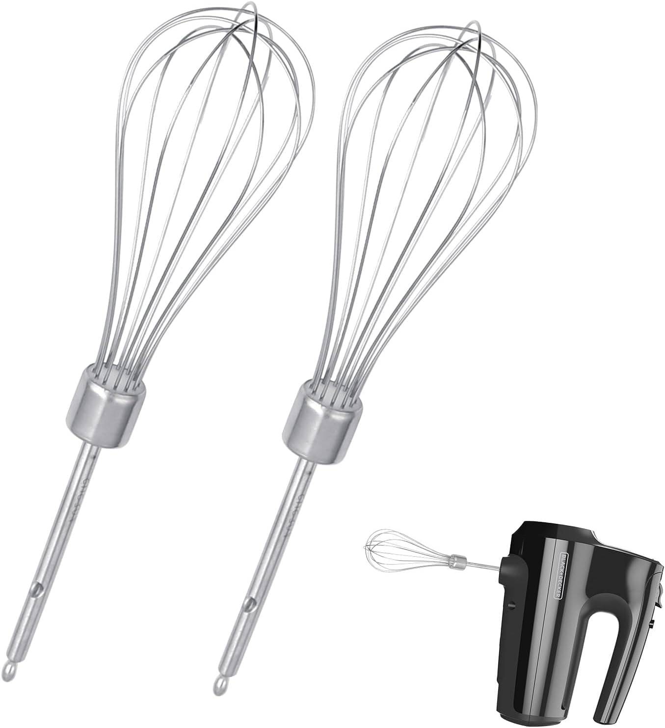 2 Pack Hand Mixer Turbo Beaters Compatible with BLACK and DECKER ...