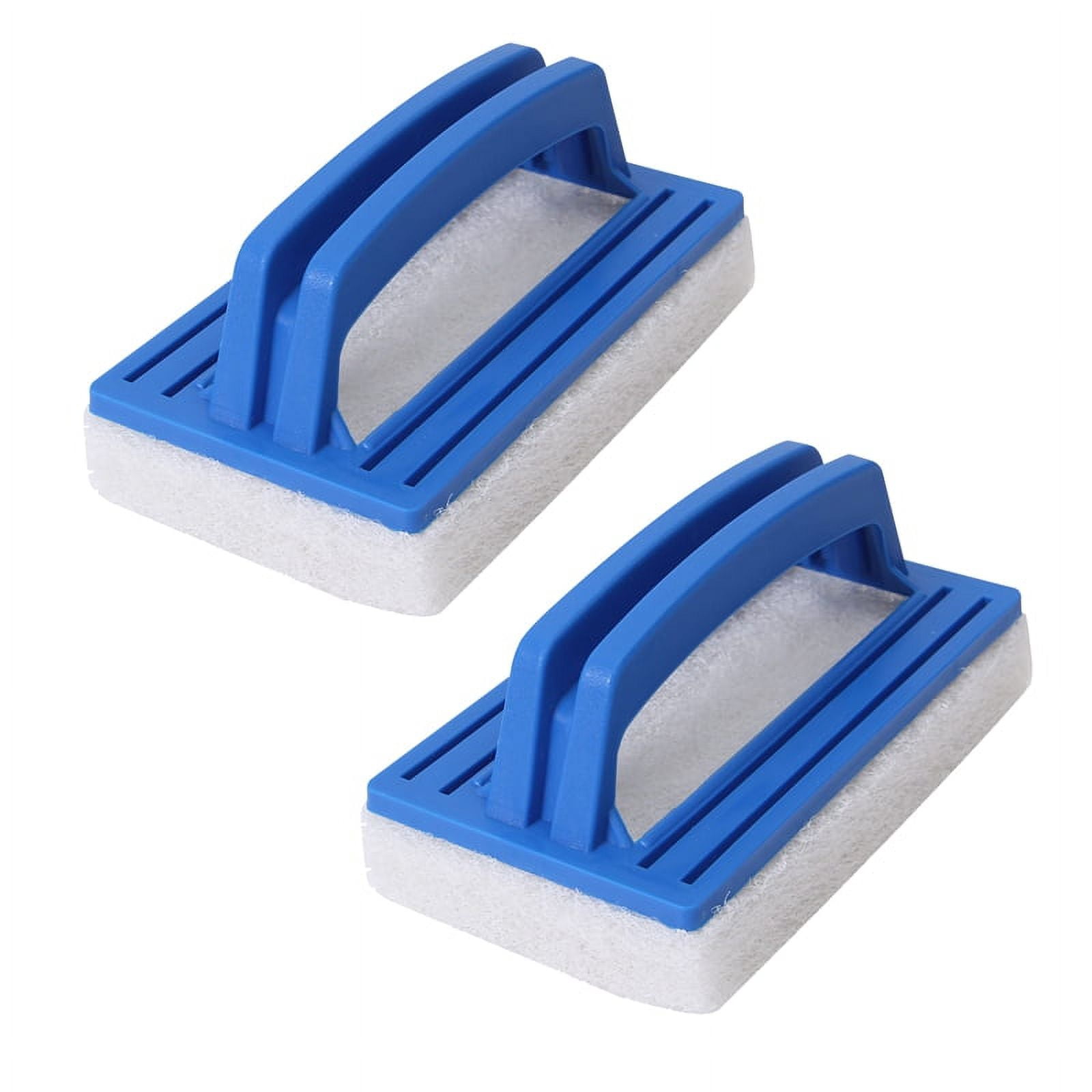 2 Pack Hand- Pool Scrub Brush,Scrubbing Scouring Sponge Pad for ...