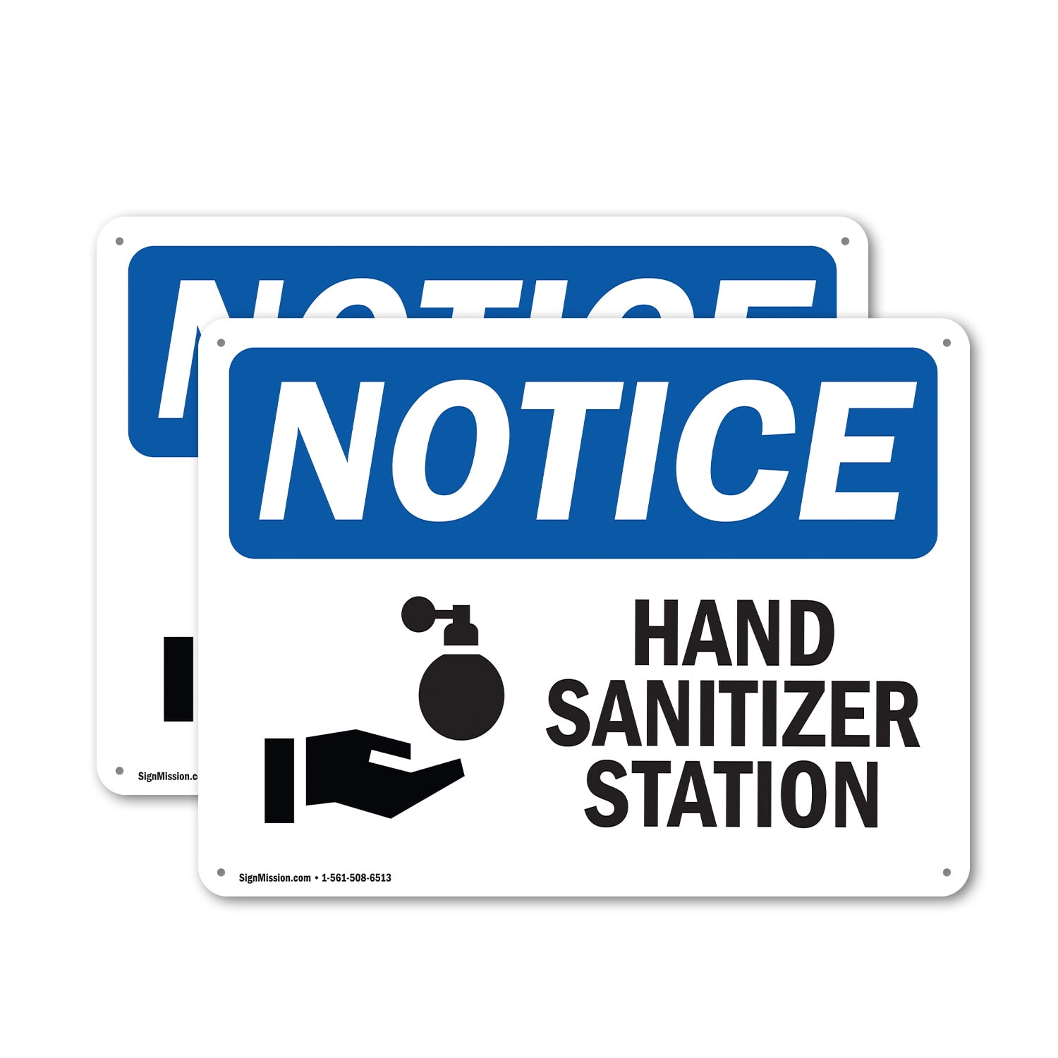 (2 Pack) Hand Sanitizer Station OSHA Notice Sign 10 Inch X 7 Inch ...