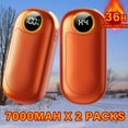 2 Pack Hand Warmers Rechargeable, Dual-Sided Electric Hand Warmer With ...