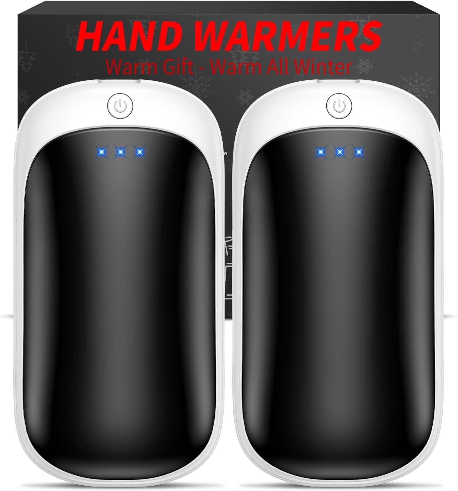 2 Pack Hand Warmers Rechargeable, Portable Electric Hand Warmers , USB ...
