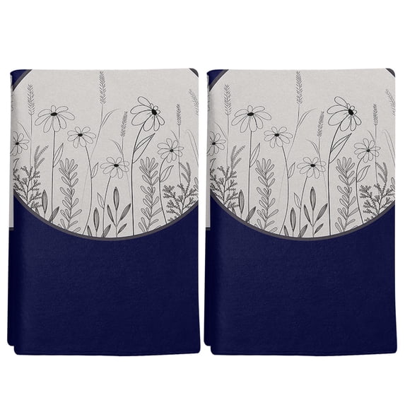 2 Pack Hand-painted Flowers Kitchen Towels with Leaves Simple Style ...