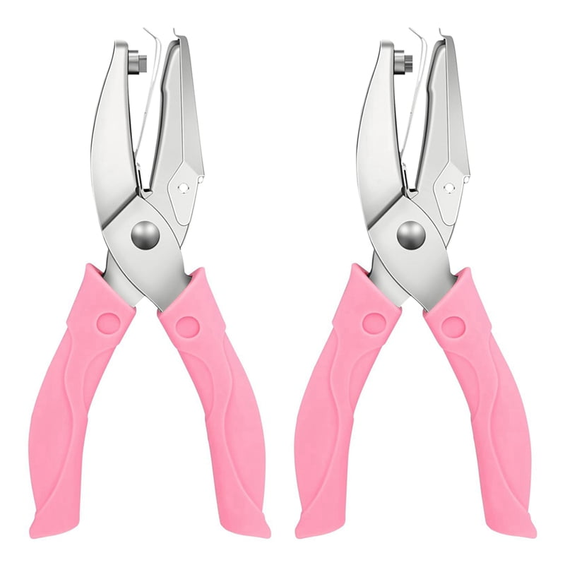 2-Pack Handheld Hole Punch Set, Single Punch, Heart and Star Rubber ...