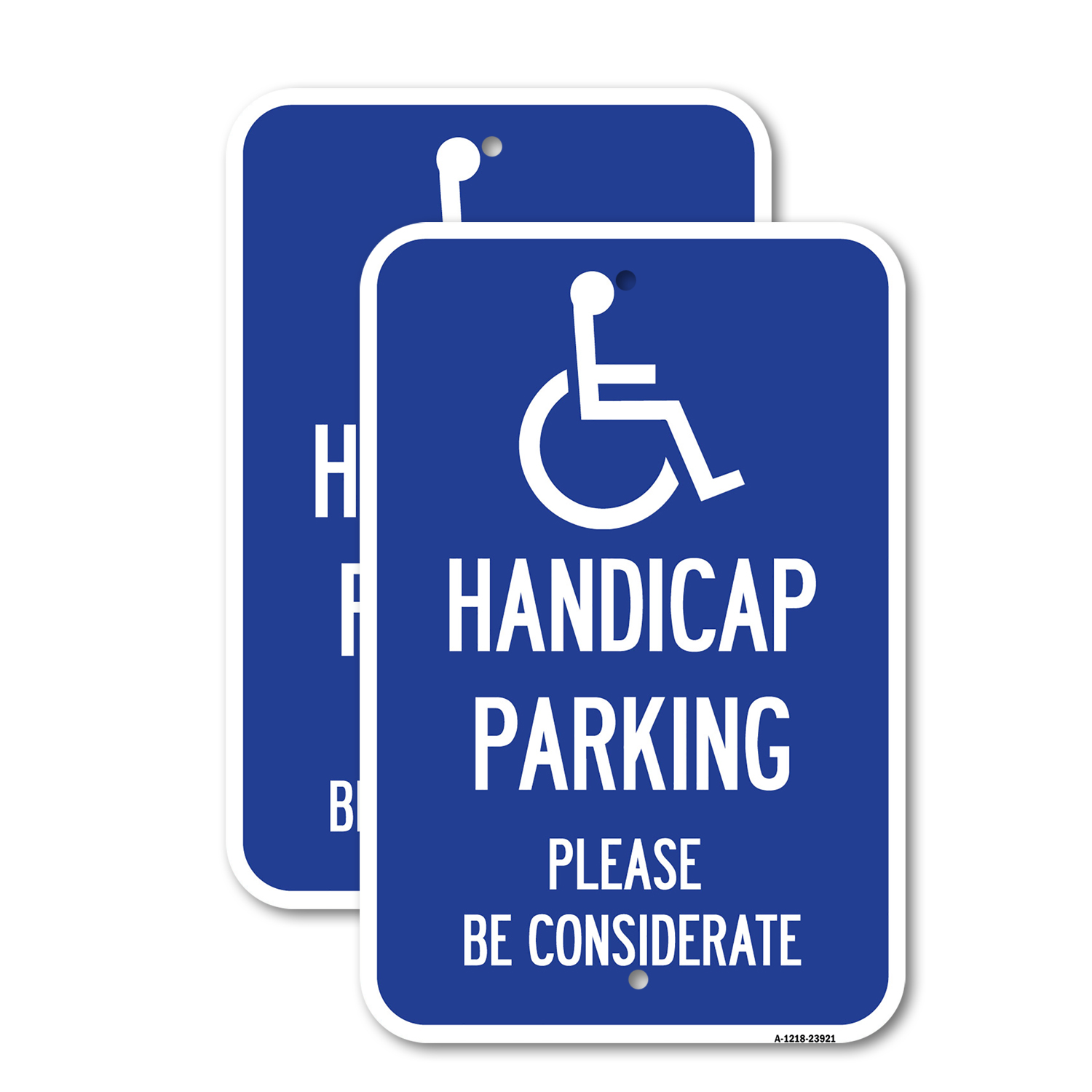 (2 Pack) Handicap Parking - Please Be Considerate (With Handicap Symbol ...