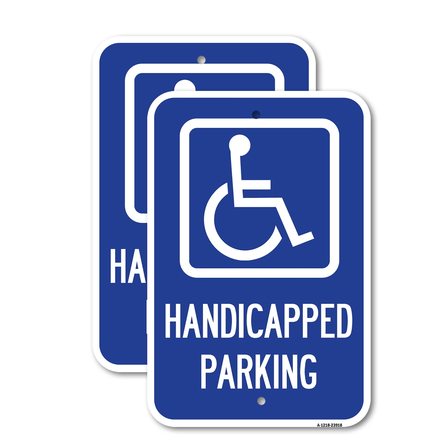 (2 Pack) Handicapped Parking (Handicapped Symbol) | 18" X 24" Heavy ...