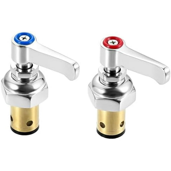 2 Pack Handle Stem Assembly, Blue Cold and Red Hot Side Spindle ...