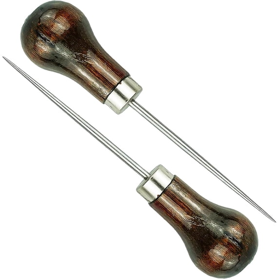 2 Pack Handwork Sewing Awl, Gourd-Shaped Tailors Awl, Professional Awl ...
