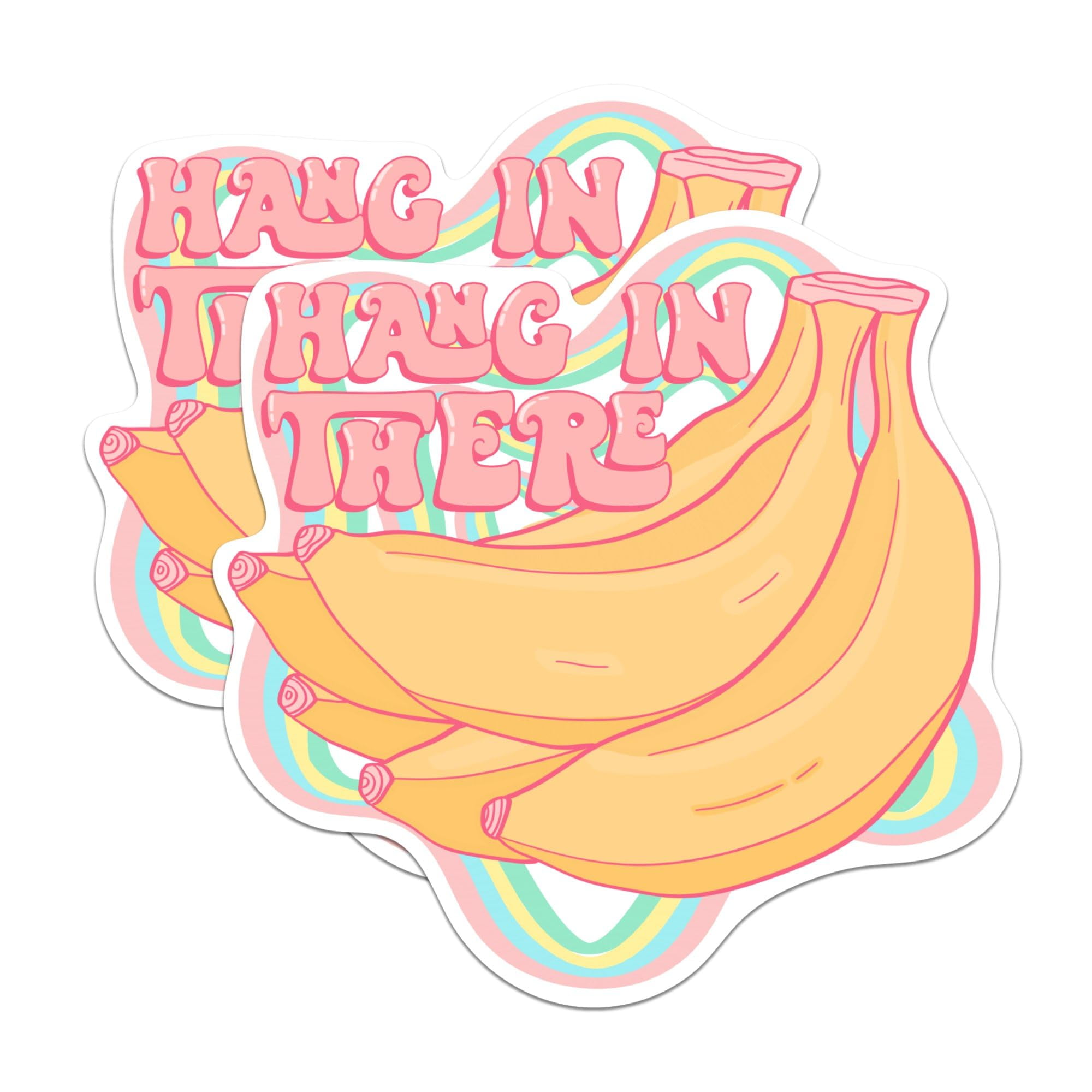 (2 Pack) Hang in There Banana Magnets - Positive Motivational Inspiring ...