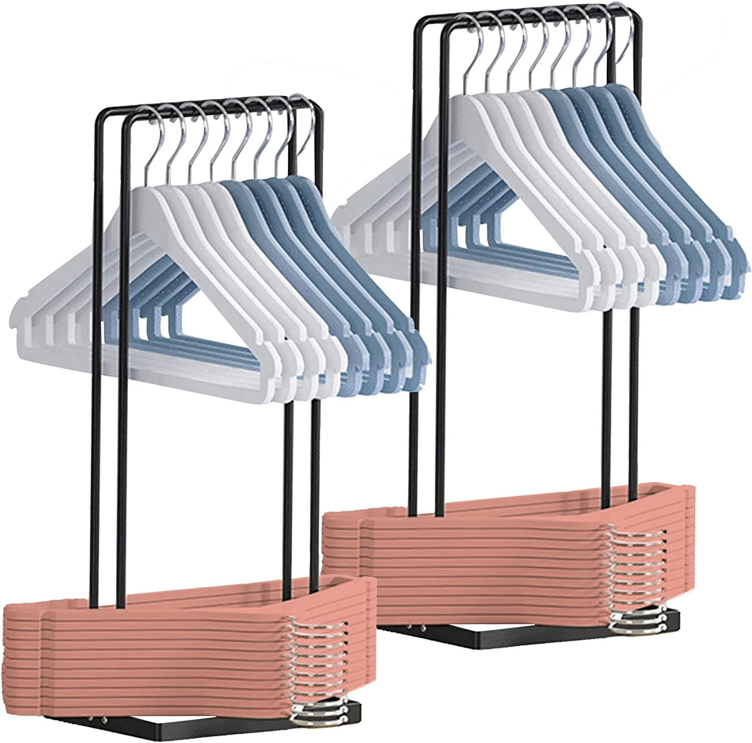 2 Pack Hanger Organizer Stacker, Hanger Rack Stand for Closet Laundry ...