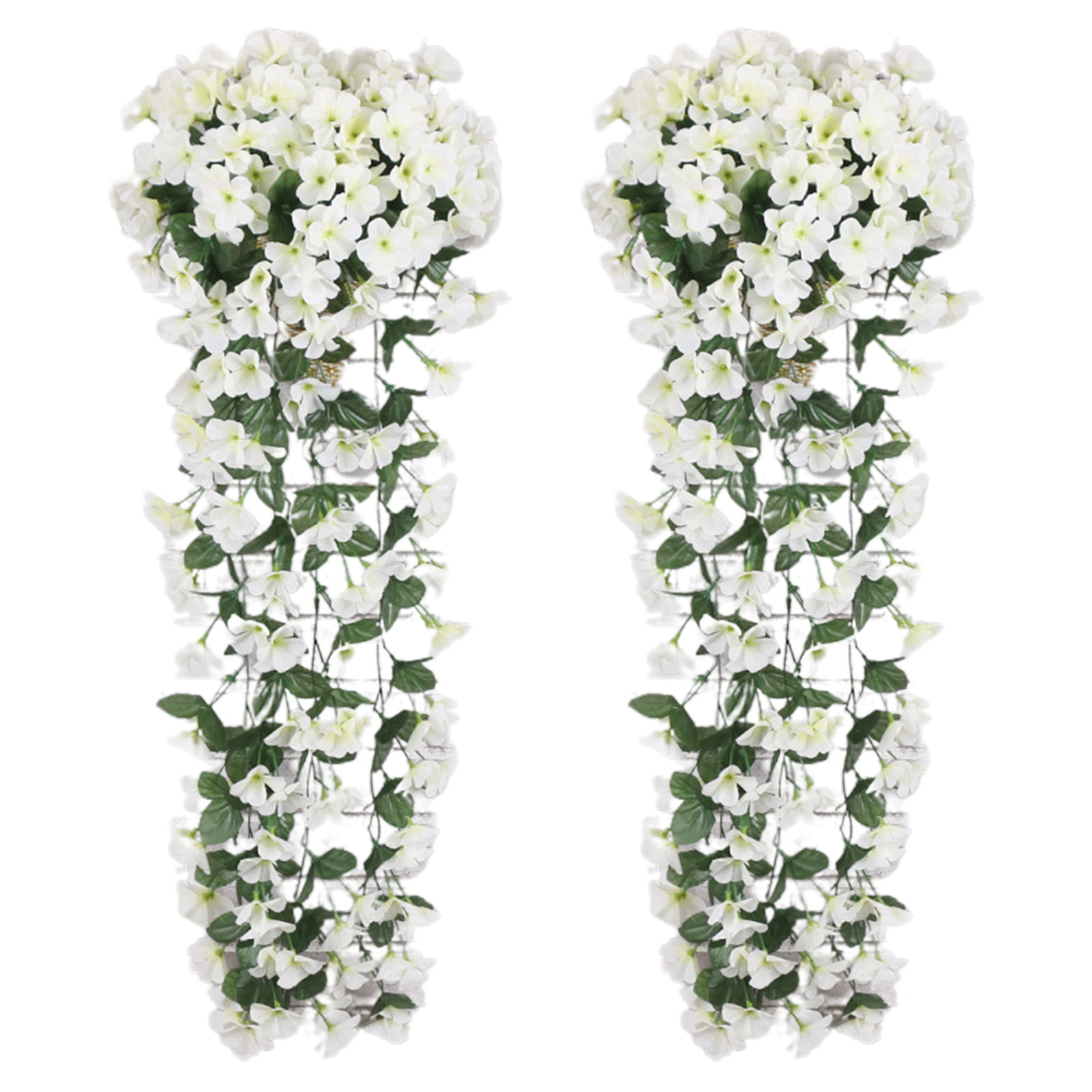 2-Pack Hanging Artificial Violet Vine - UV Resistant Faux Drooping ...