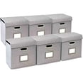 2 Pack Hanging File Folder Box with Lid, Durable Letter Size Filing ...