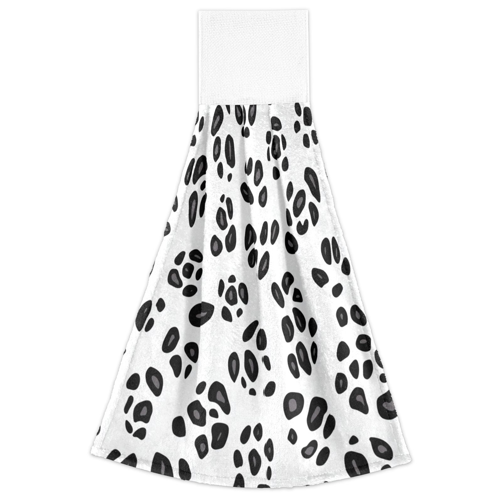 2-Pack Hanging Hand Towels with Hook & Loop Closure, Coral Fleece ...