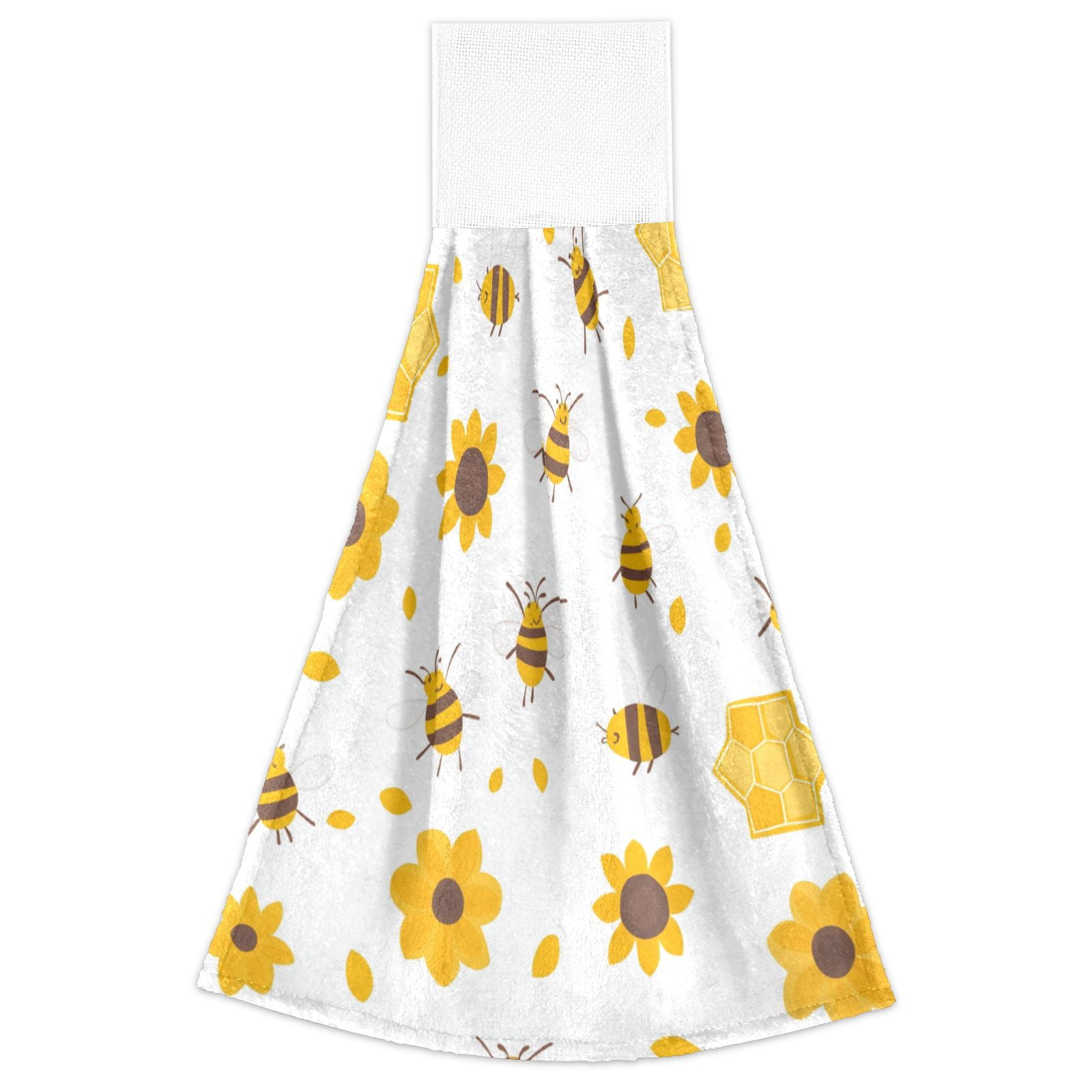 2-Pack Hanging Hand Towels with Hook & Loop Closure, Coral Fleece, Highly Absorbent, Ideal for ...