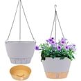 2 Pack Hanging Planters for Indoor Outdoor Plants, 8 Inch Hanging ...