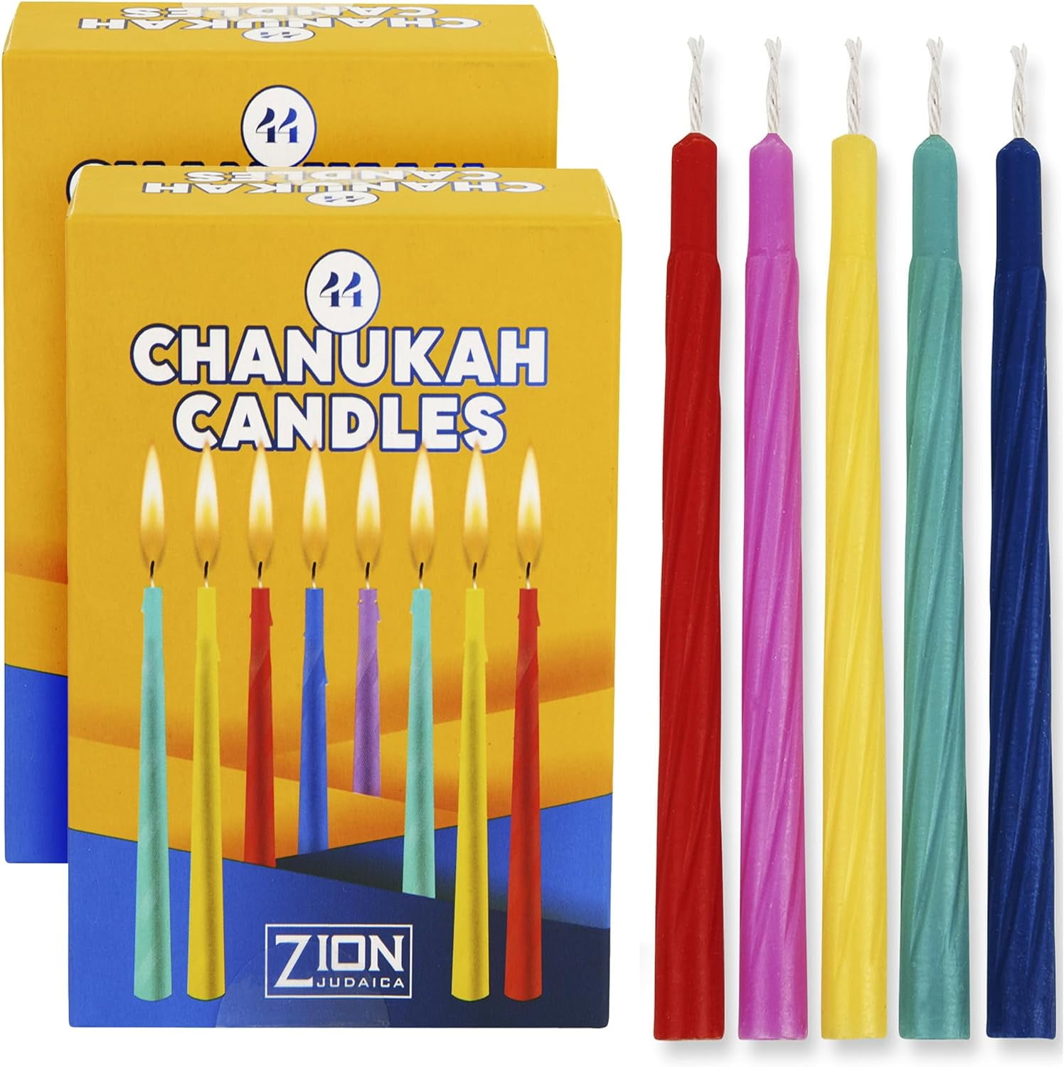 2 Pack Hanukkah Candles for Menorah 44 Assorted Colorful Candles With ...