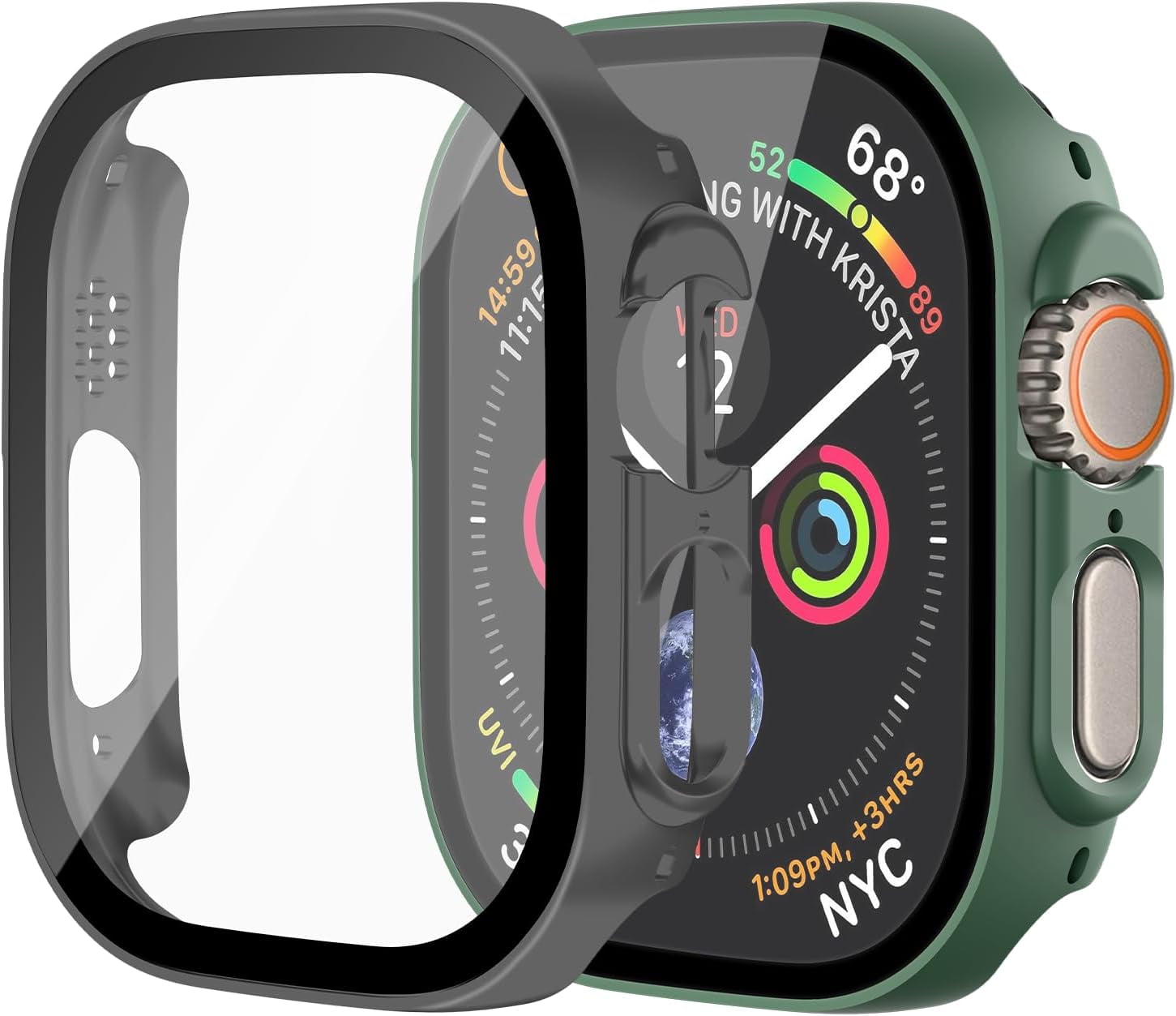 2 Pack Hard Case for Apple Watch Ultra 2/1 49mm Full Protection, Built ...