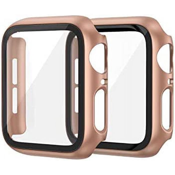 2 Pack Hard PC Case Compatible with Apple Watch Series 1 2 3 38mm Women ...
