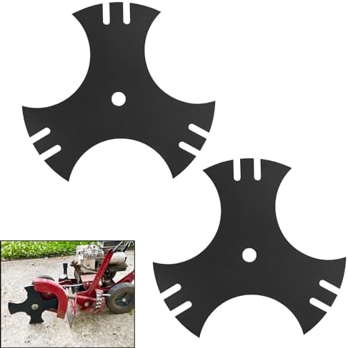 2 Pack Hardened Steel Universal 9"x9" Edger Blades 375-411 1/2" Center ...