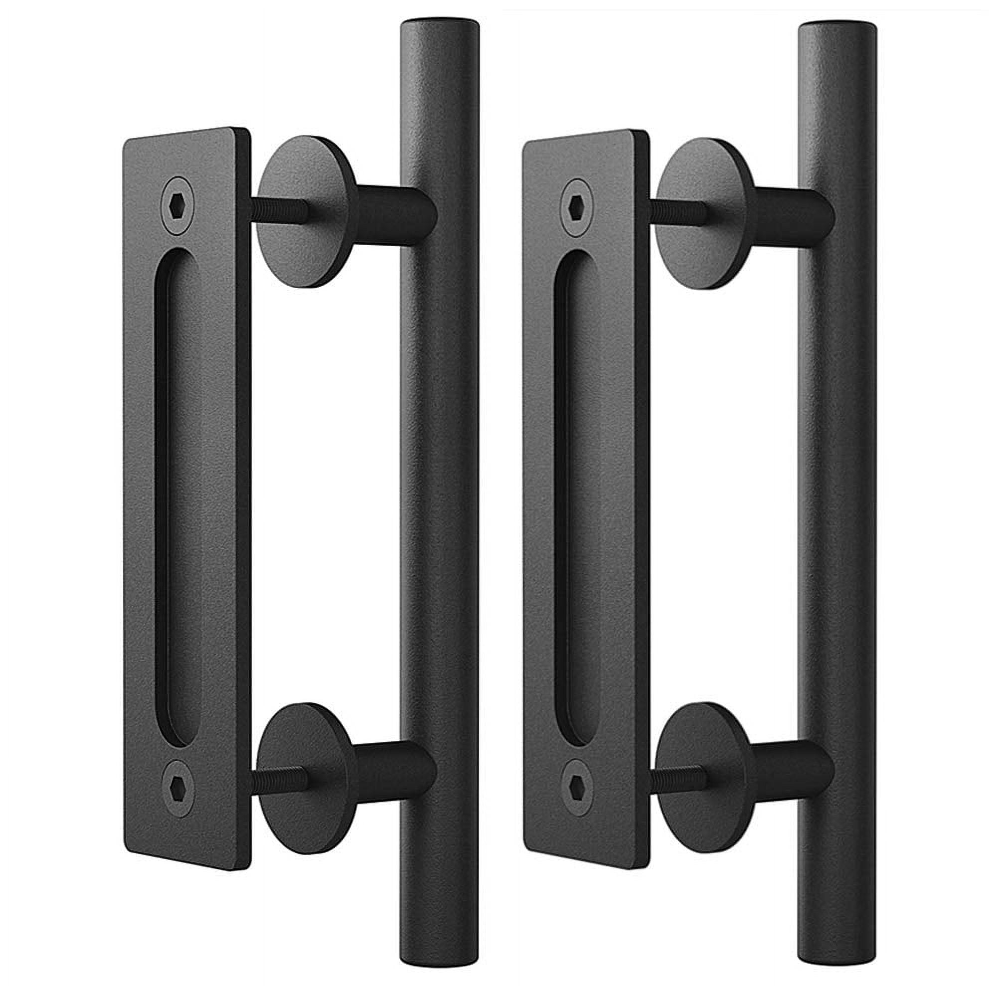 (2 Pack) Haritoft 12" Sliding Barn Door Handle Pull and Flush Hardware ...
