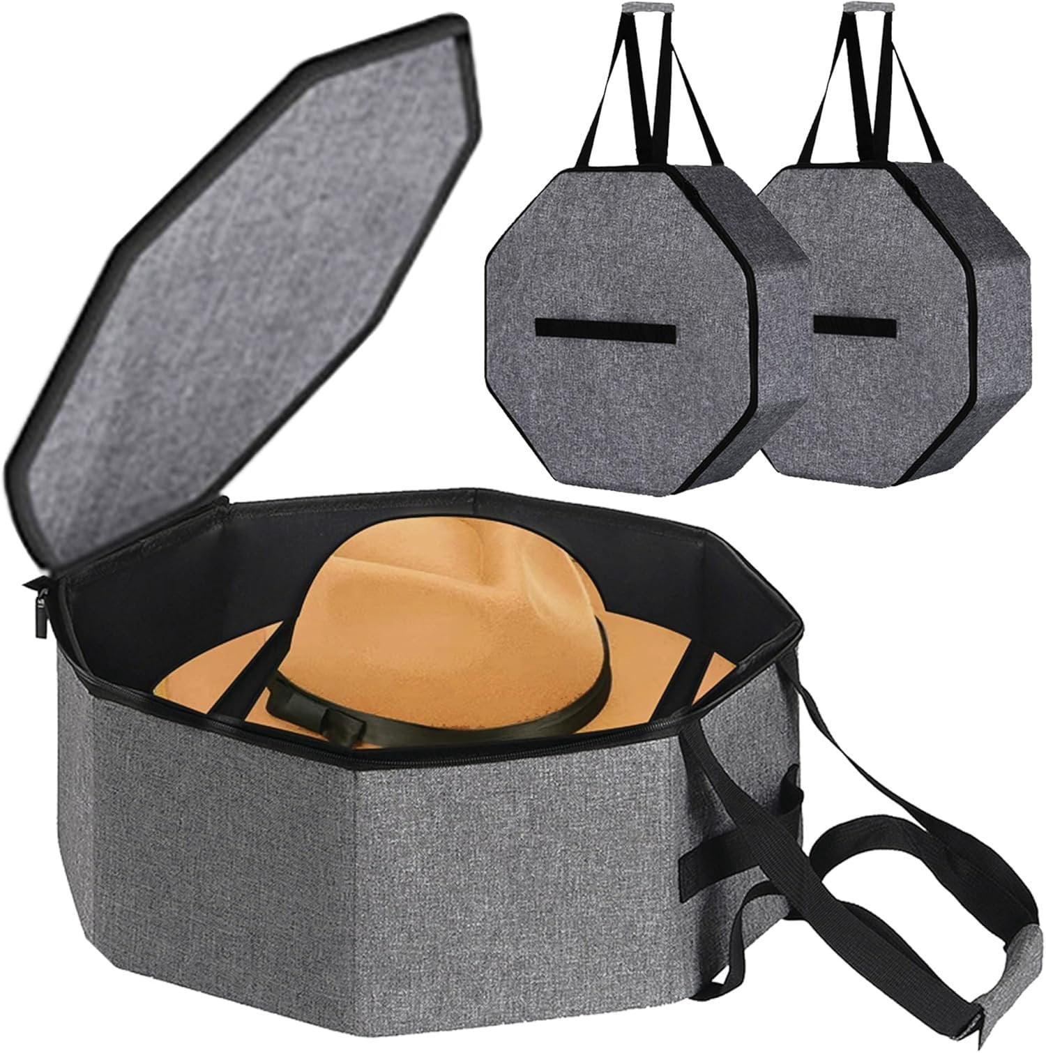 2 Pack Hat Box Cowboy Hats Box Hat Boxes for Women Storage,Cowboy Hats ...