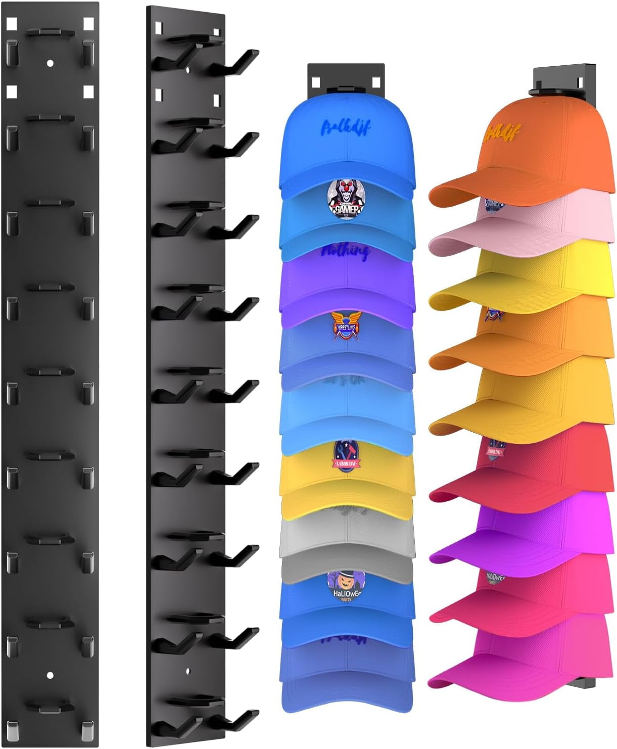 2 Pack Hat Organizer for Baseball Caps, Strong Adhesive Hat Rack for ...