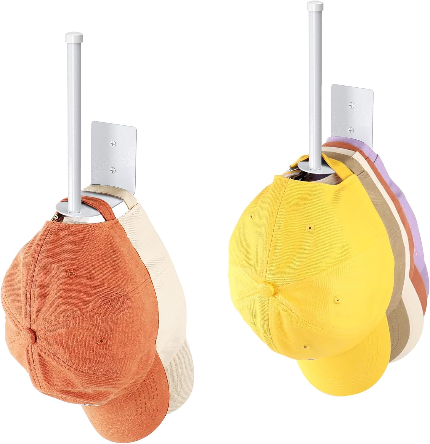 2 Pack Hat Racks for Baseball Caps, Stainless Steel Hat Organizer for ...