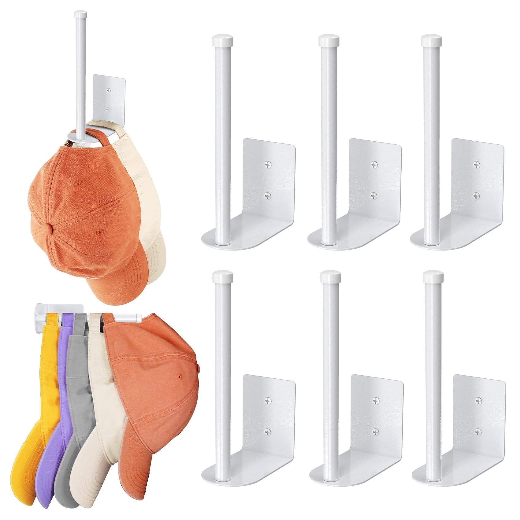 2 Pack Hat Racks for Baseball Caps, Stainless Steel Hat Organizer for ...