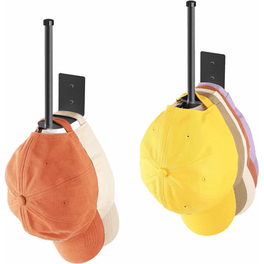 Mkono 2-Pack Wall Mount Metal Hat Organizer, Ball Cap Hanger & Closet ...