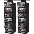 2-Pack Hat Racks with Dust Cover, 6 Shelf Hanging Hat Organizer for ...