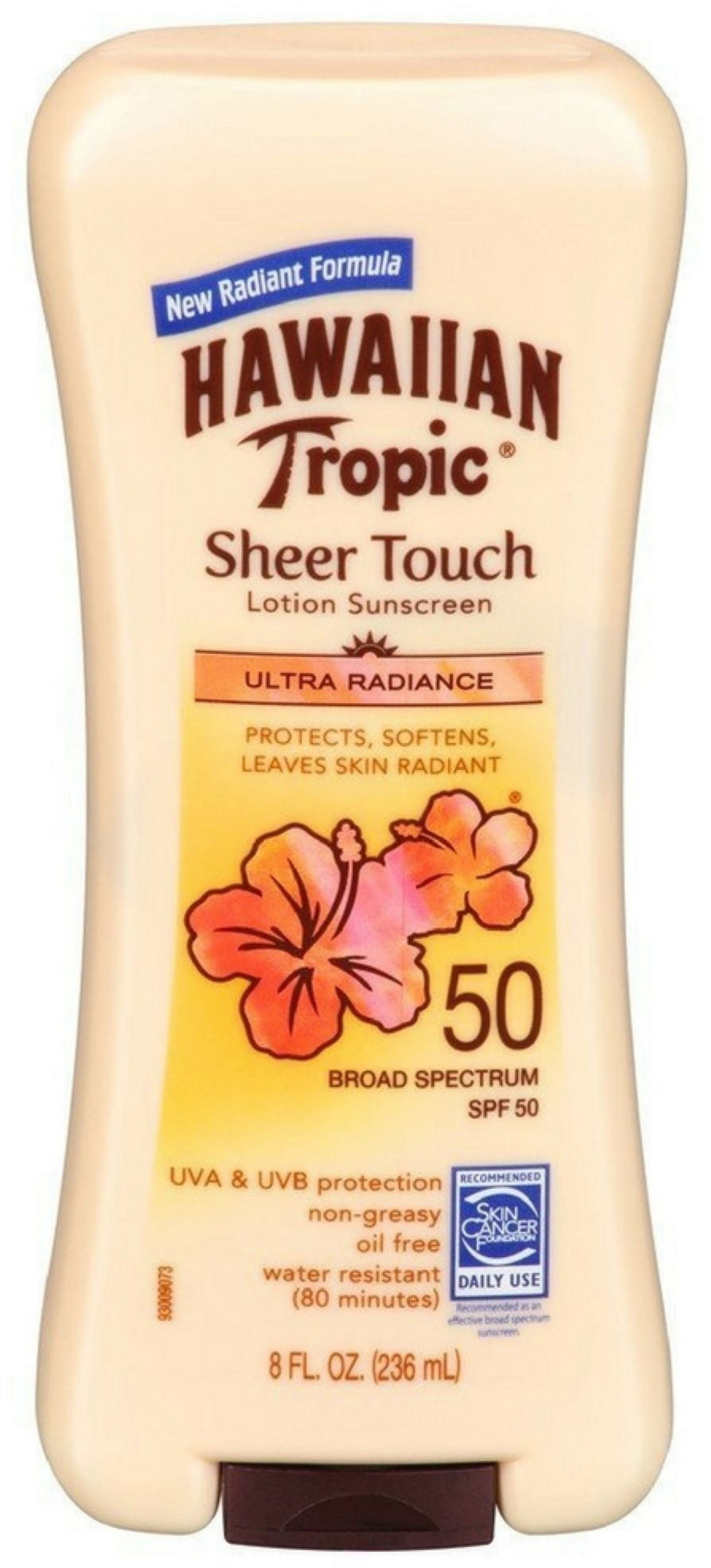 2 Pack Hawaiian Tropic Sheer Touch Sunscreen Spf 50 Plus 8 Oz