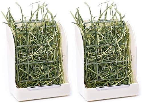 2-Pack Hay Feeder for Rabbits, Guinea Pigs, and Chinchillas - Minimize ...