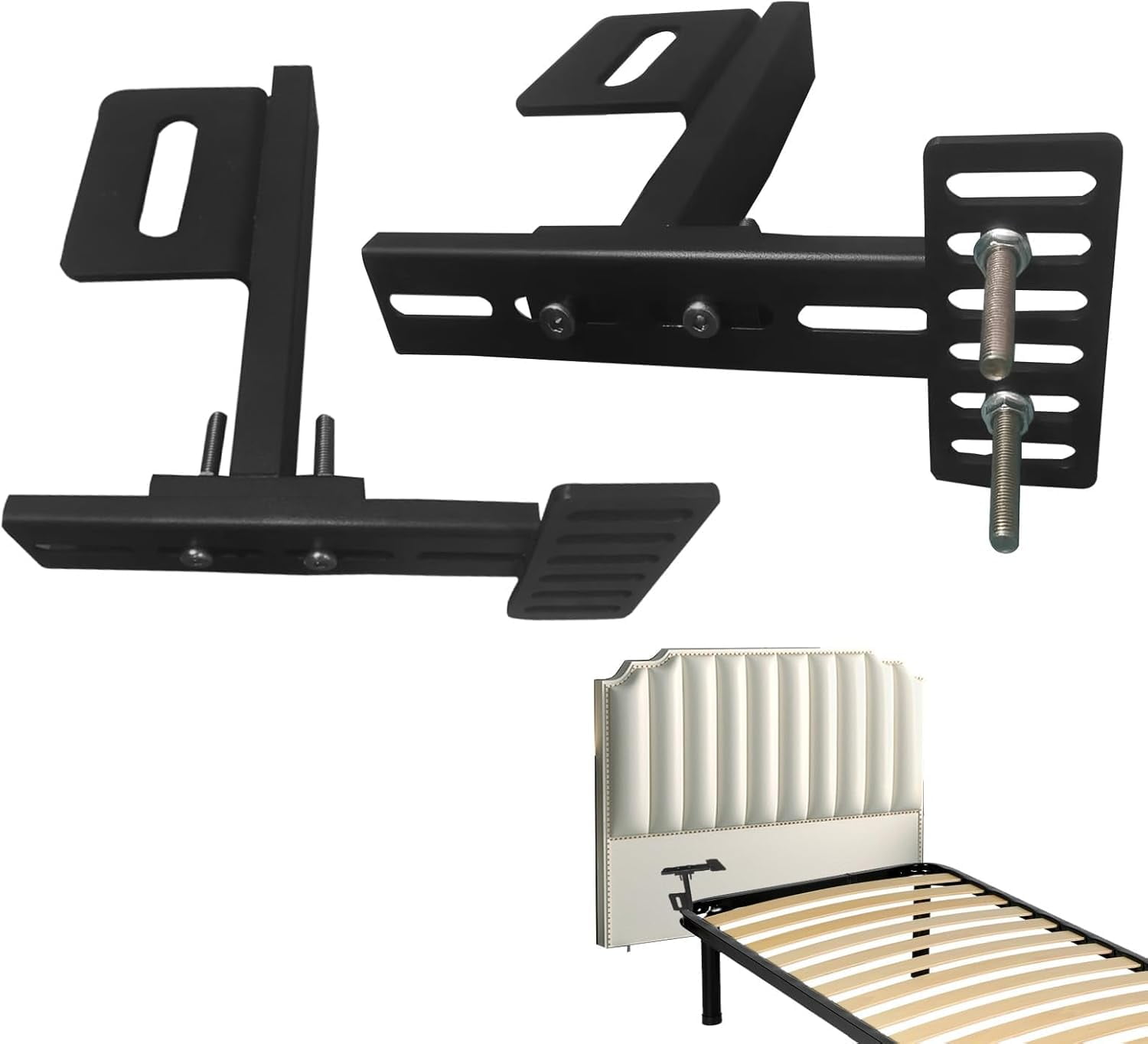 2-Pack Headboard Brackets for Adjustable Beds, Headboard and Footboard ...