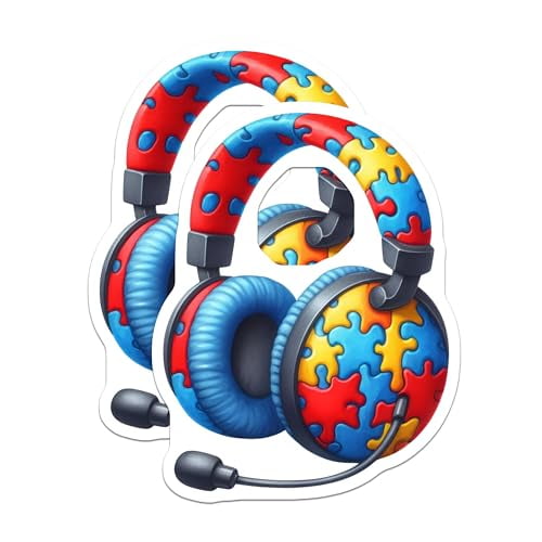 (2 Pack) Headphone Puzzle Magnets - Colorful Headset Magnets - Puzzle ...