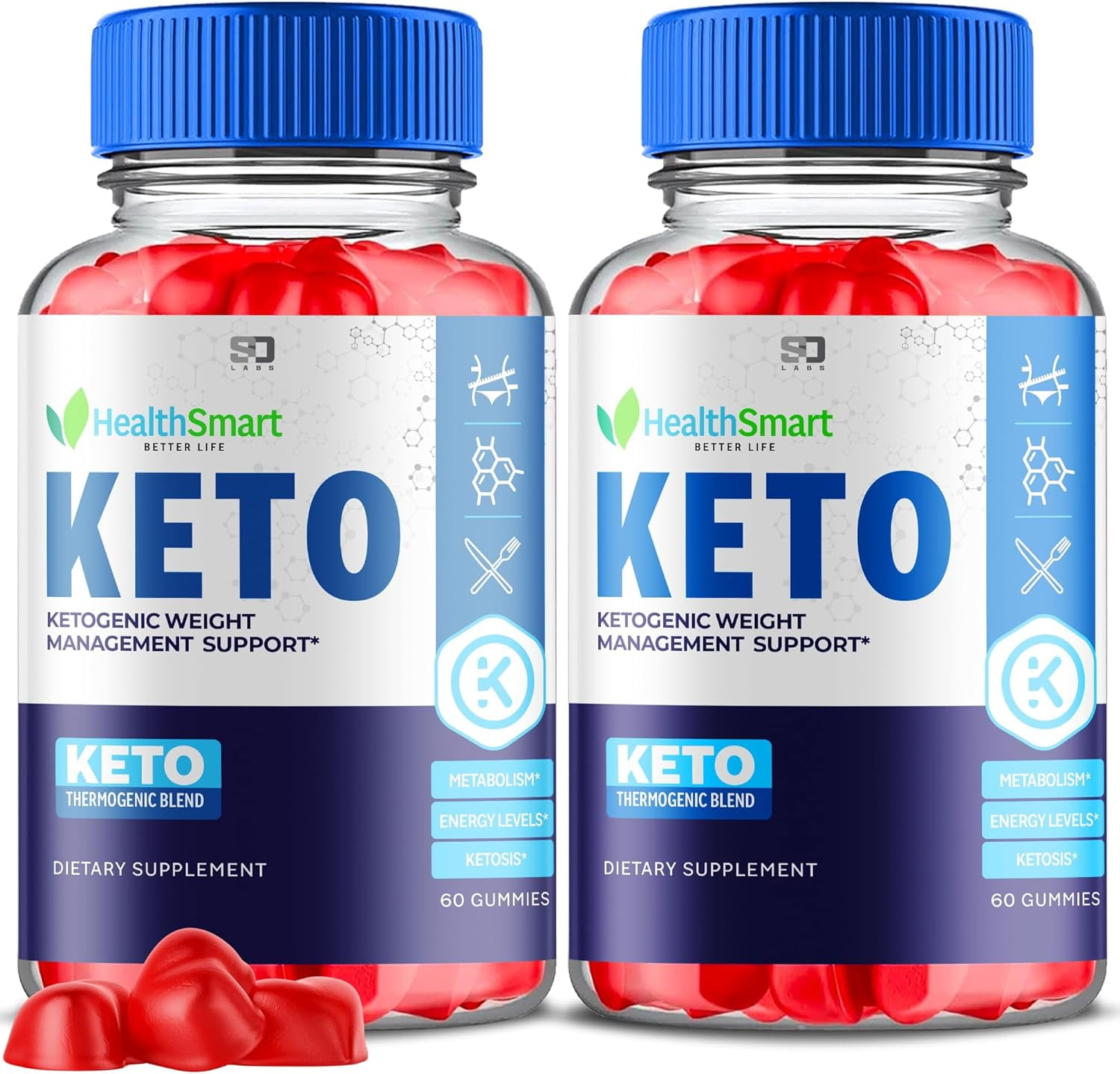 Health Smart Keto ACV Gummies (2 Pack) - Dietary Supplement with ACV ...