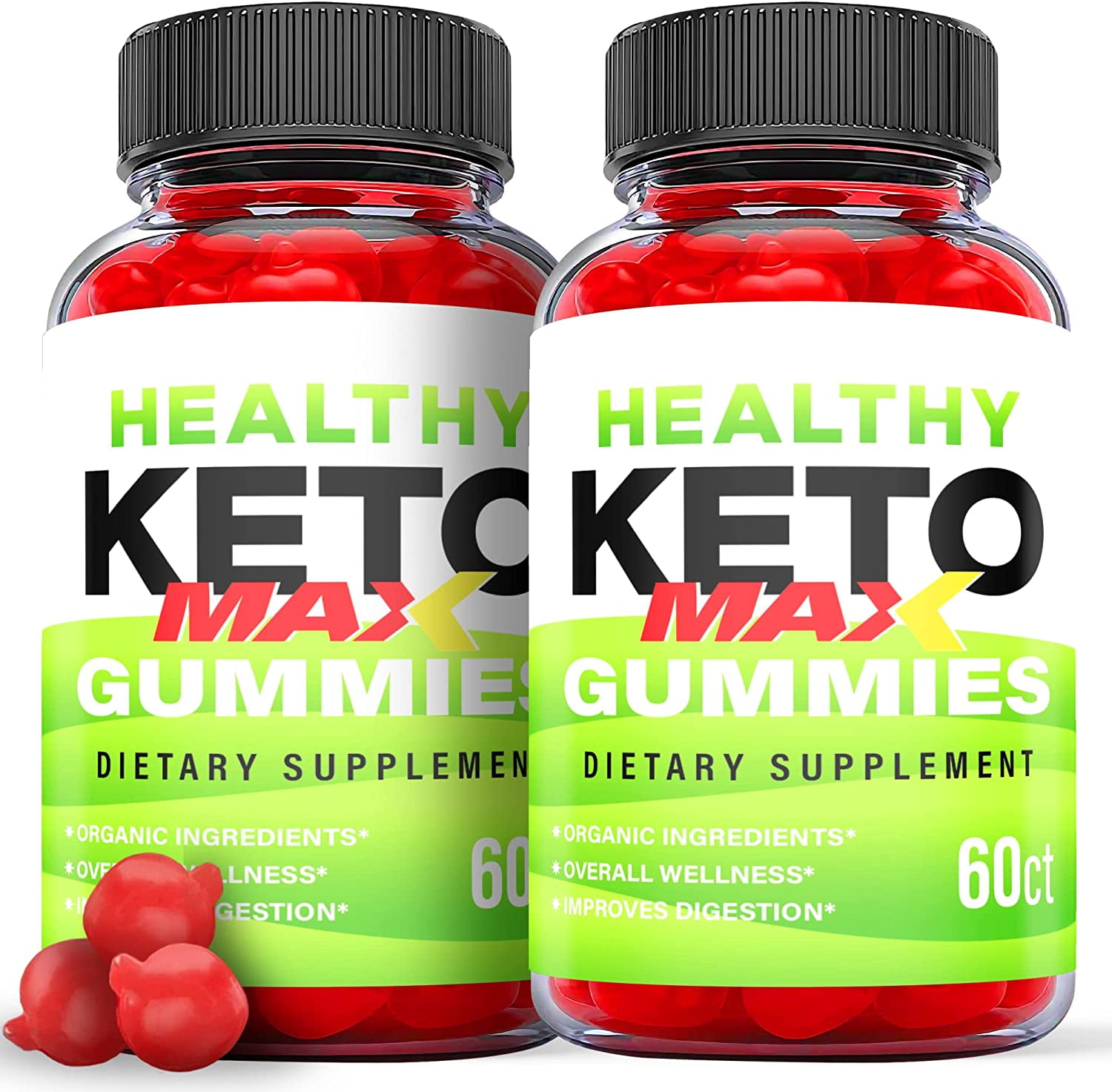(2 Pack) Healthy Max Keto ACV Gummies - Supplement for Weight Loss ...