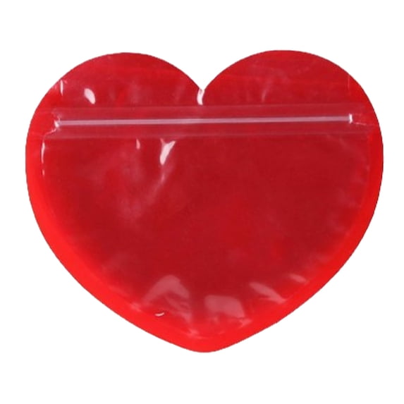 2 Pack Heart Shaped Jewelry Pouch Resealable Bag Valentine's Day Gift ...