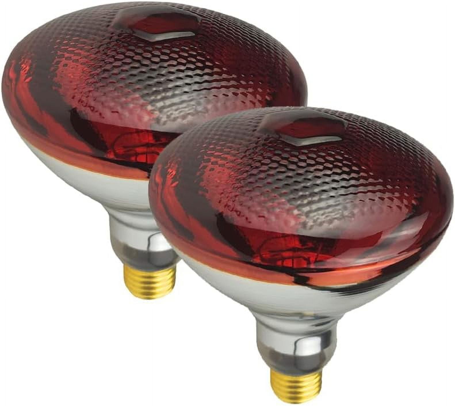 2 Pack Heat Lamp Infrared Bulbs PAR38 Glass Lamp Bulb for Food Service ...