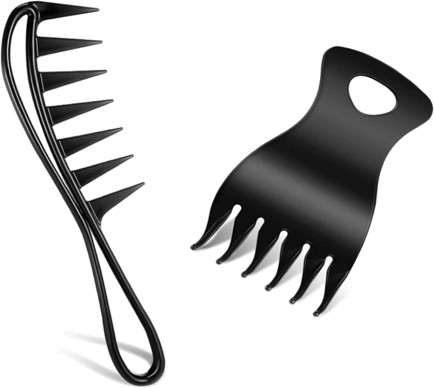 2 Pack Heat Resistant Men Styling Comb Set Wide Teeth Fork Comb Hair ...