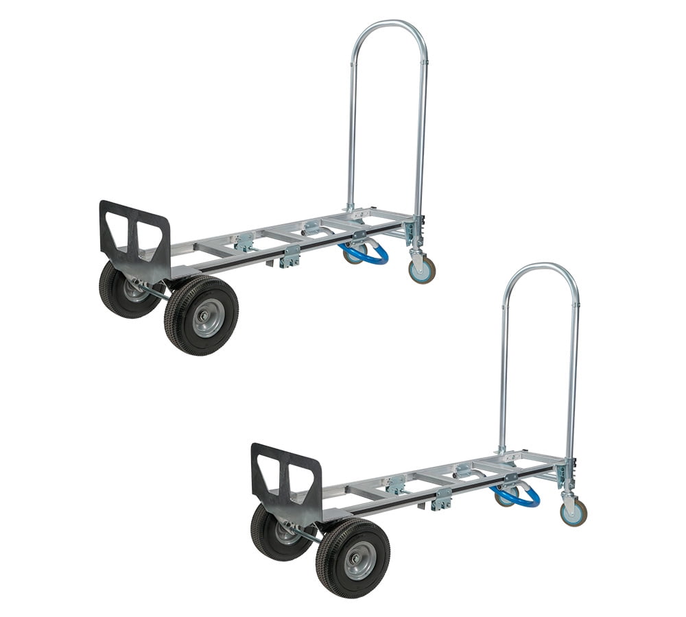 2 Pack Heavy Duty Aluminum Folding Hand Truck Dolly 800 lbs Capacity ...