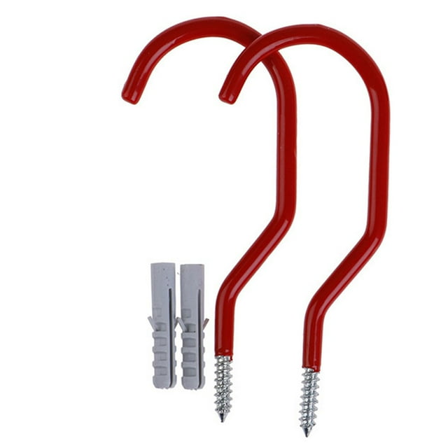 2 Pack Heavy Duty Bike Screw in Storage Hooks Rack for Garage Wall and ...