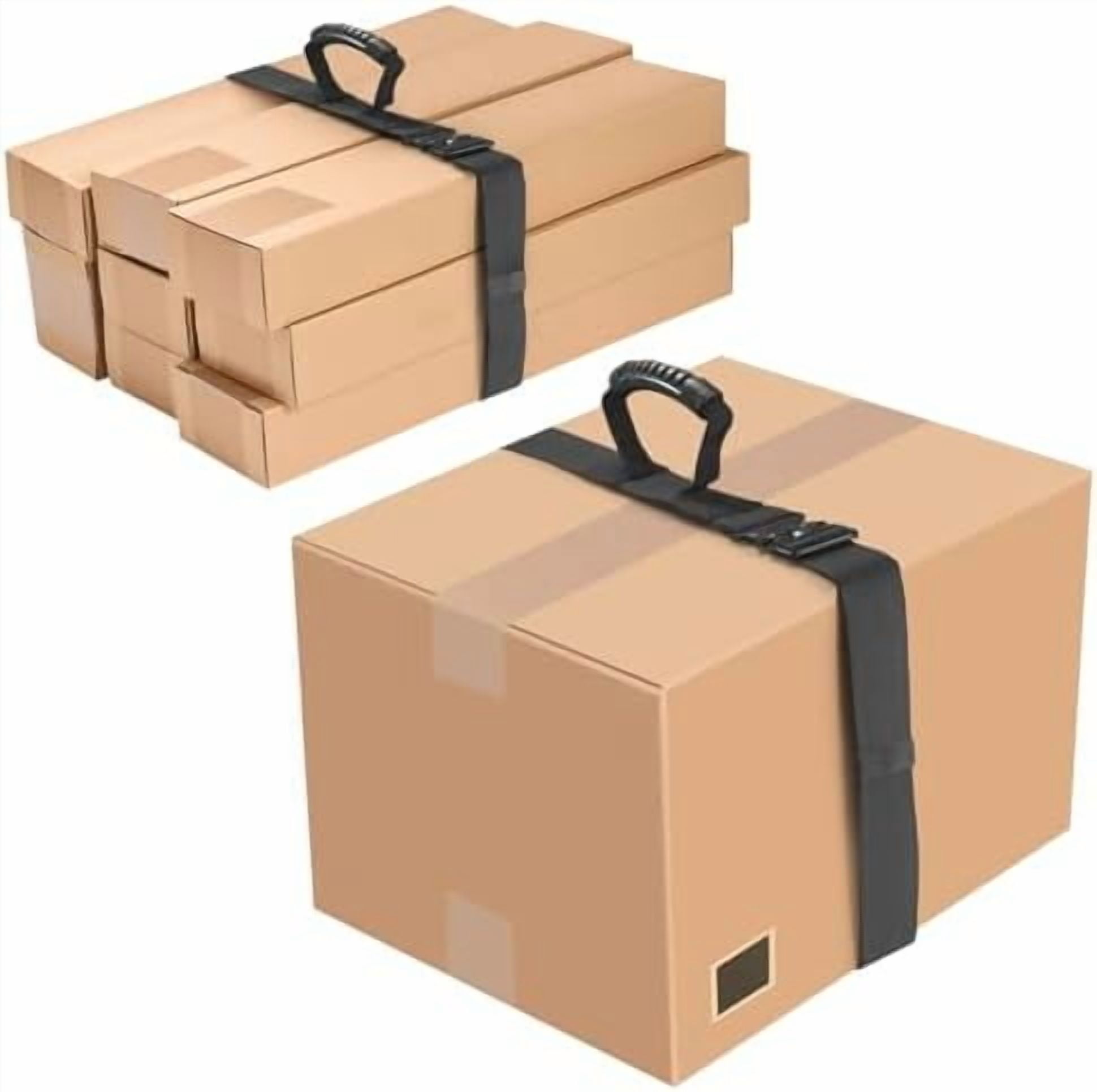 2 Pack Heavy Duty Box Carry Straps with Handle - Adjustable Metal ...