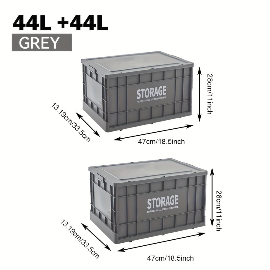 2-Pack Heavy-Duty Collapsible Storage Bins with Flip-Top Lids ...