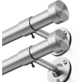 2 Pack Heavy Duty Curtain Rods 32-150 Inch, 1 Inch Adjustable Extra ...