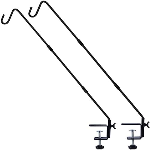 2 Pack Heavy Duty Deck Hook with 2 Inch Non Slip Clamp, 25 to 36 Inch ...