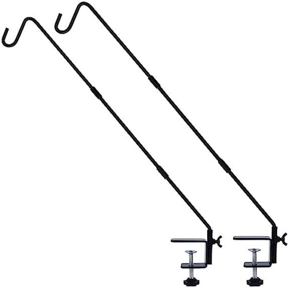 2 Pack Heavy Duty Deck Hook with 2 Inch Non Slip Clamp, 25 to 36 Inch ...