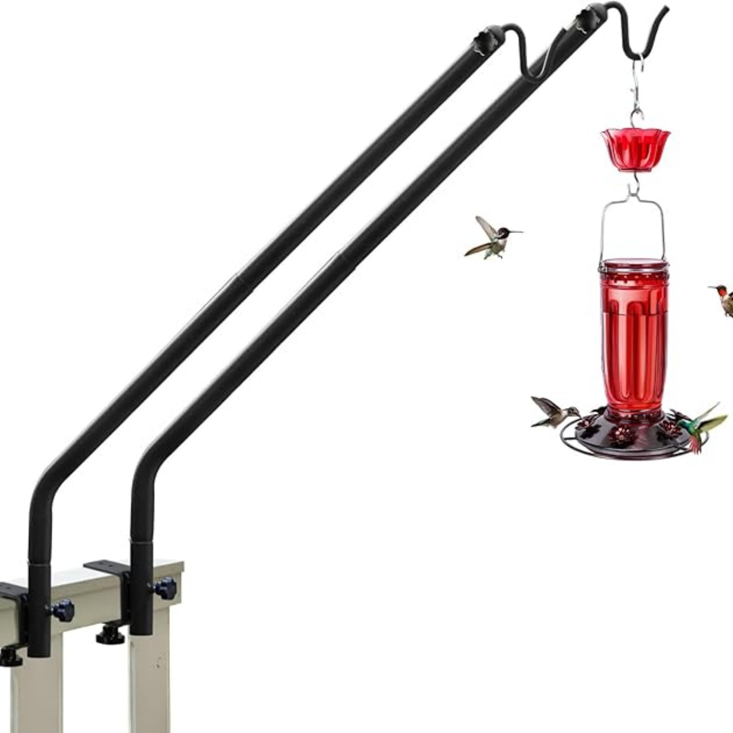 2 Pack Heavy Duty Deck Hook, 27"-39" Adjustable Metal Deck Railing ...